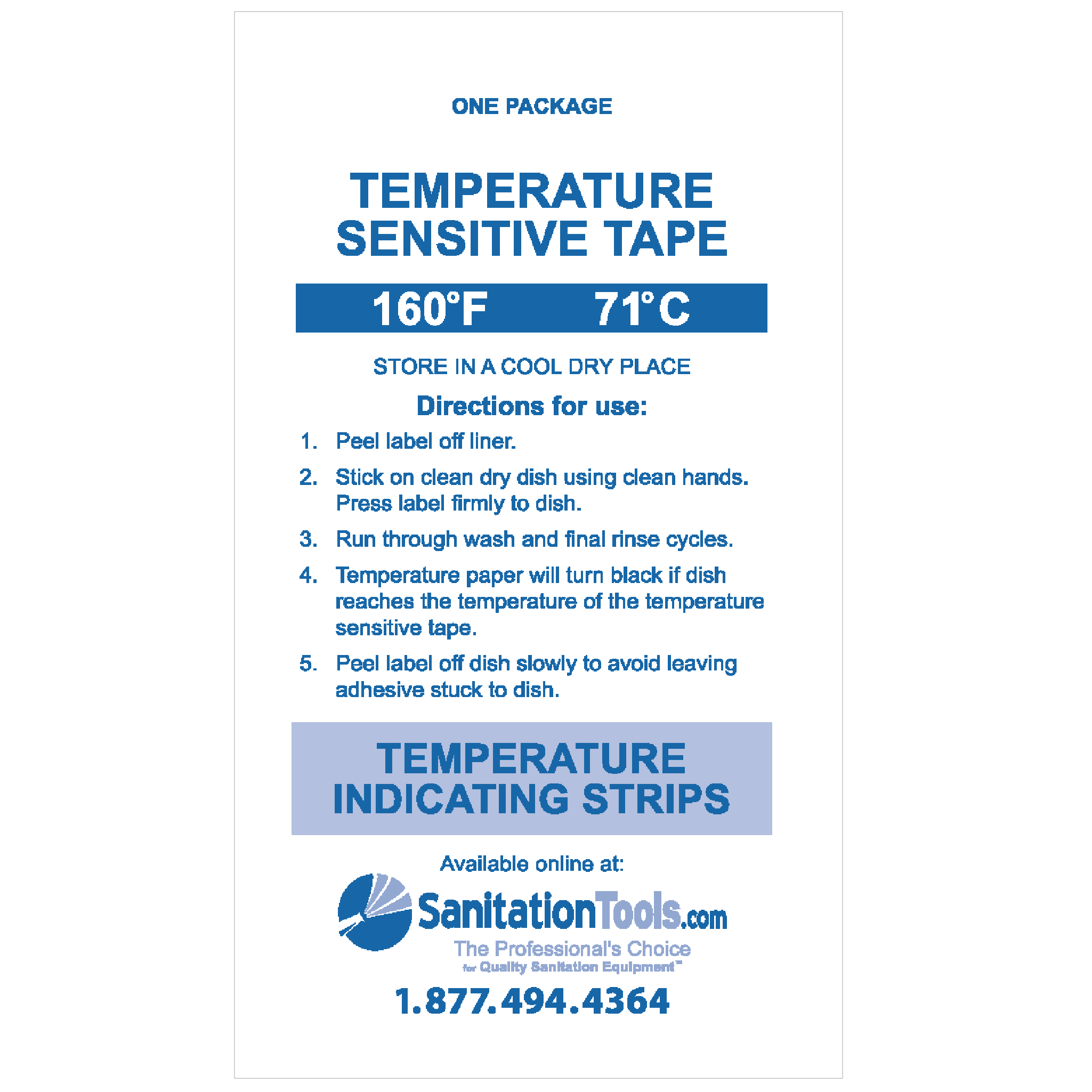 160F Temperature Sensitive Tape - Test Kit Central