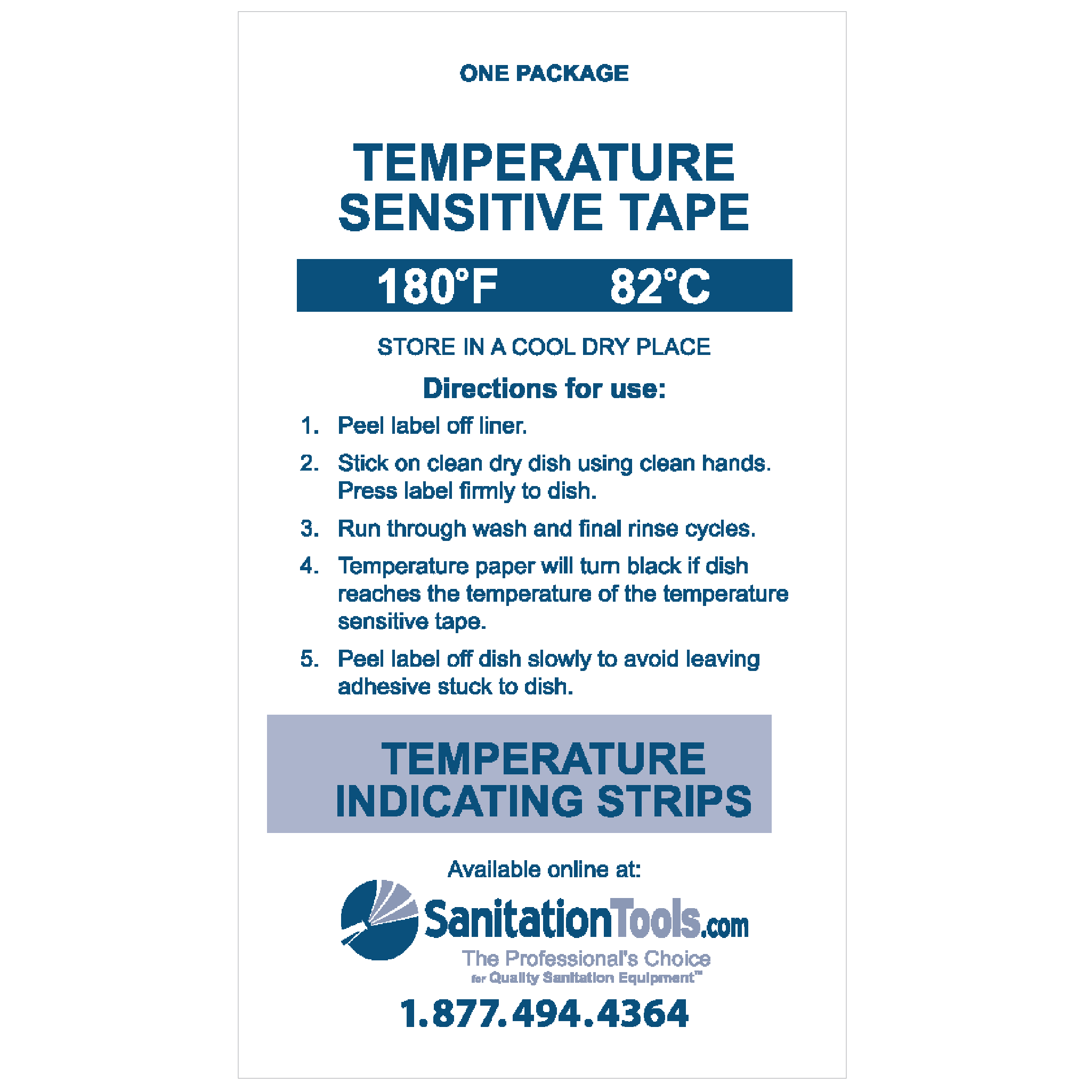 180F Temperature Sensitive Tape - Test Kit Central